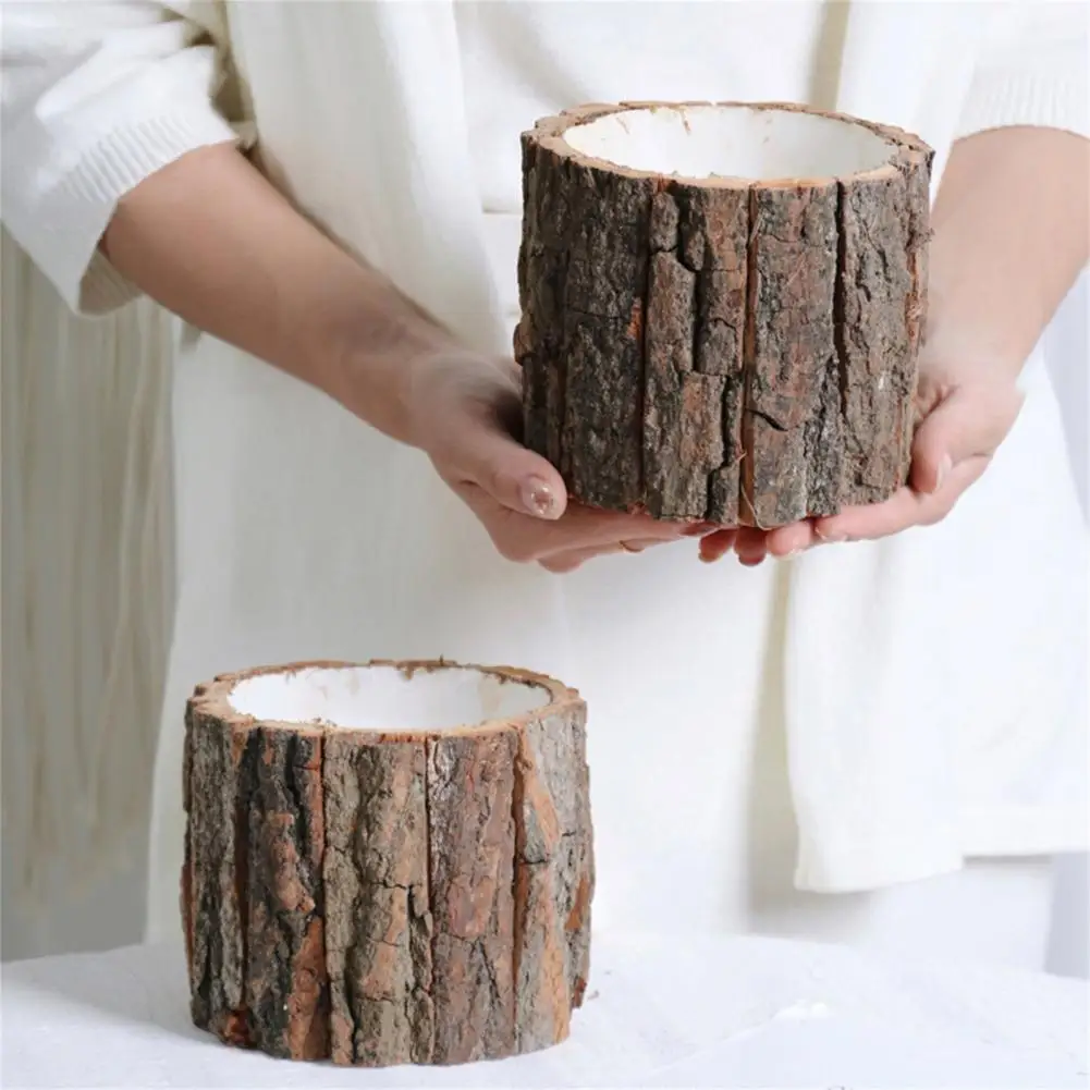 Wooden log design dried flower & preserved grasses holder – My WordPress